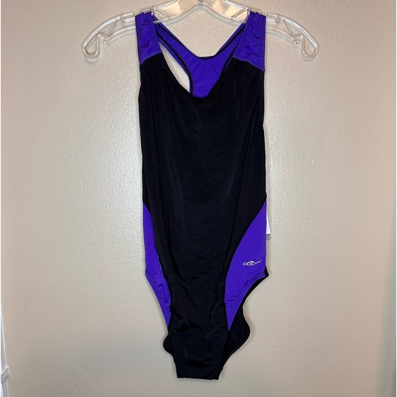 Dolfin | Swim | Nwt Dolfin Womens Onepiece Swimsuit Size 4 Black Purple ...